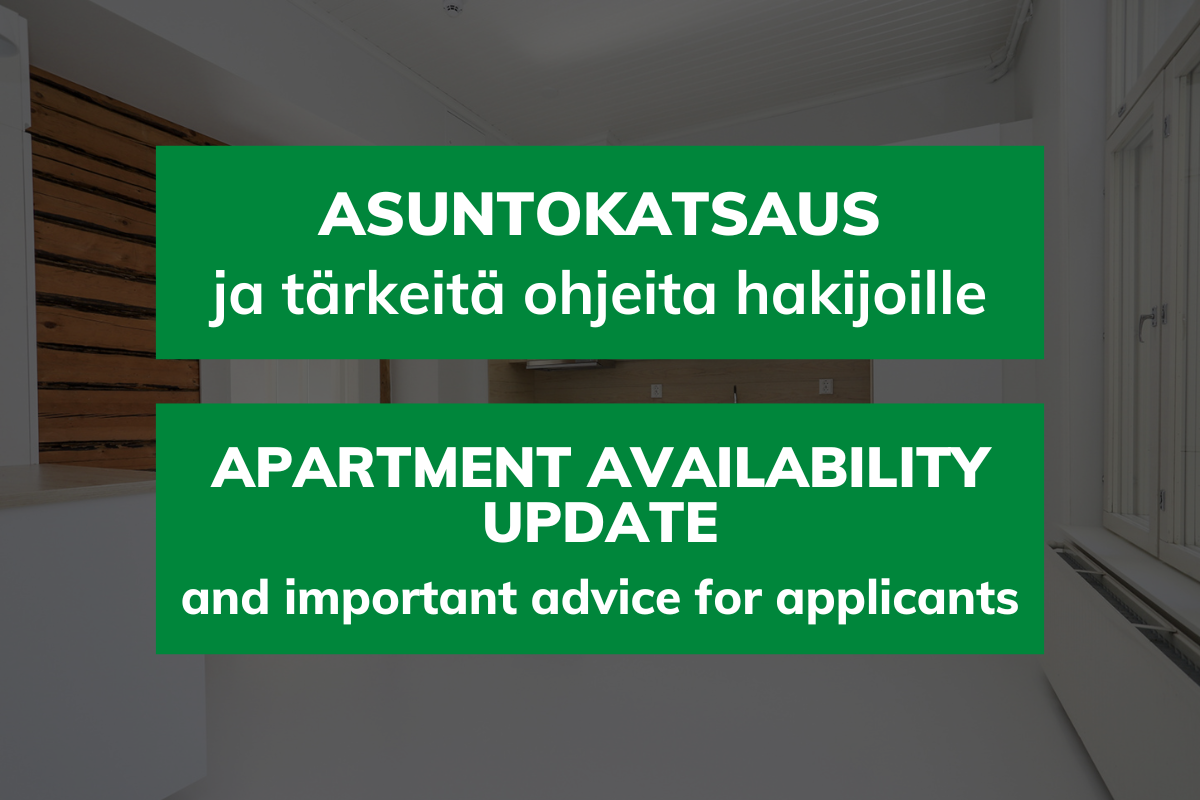 Apartment availability update and instructions for applicants - Kuopio ...